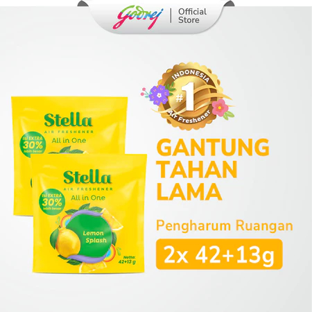 Jual Stella All In One Pengharum Ruangan Lemon Fresh 2 x 42 +13gr ...