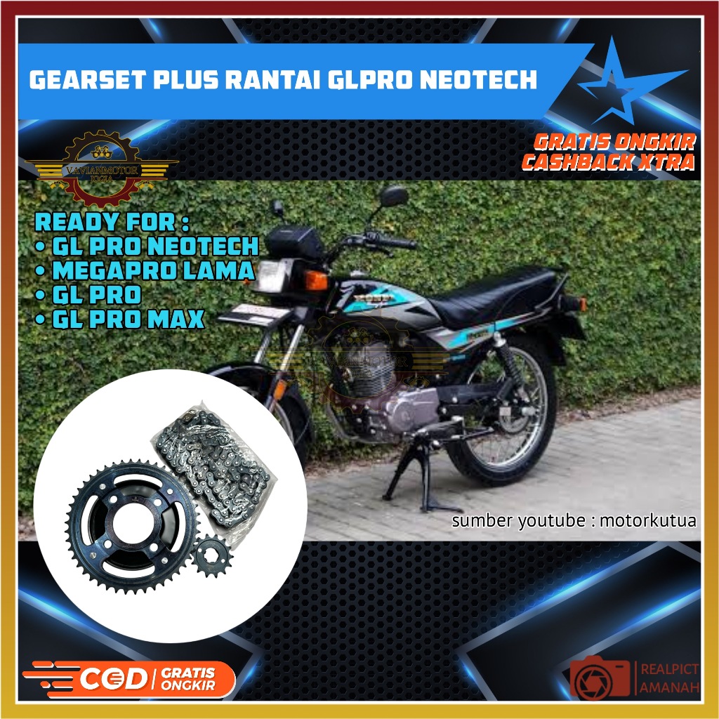 Jual GEAR SET GIR SET GEARSET RANTAI RODA KIT MEGAPRO LAMA / MEGAPRO ...