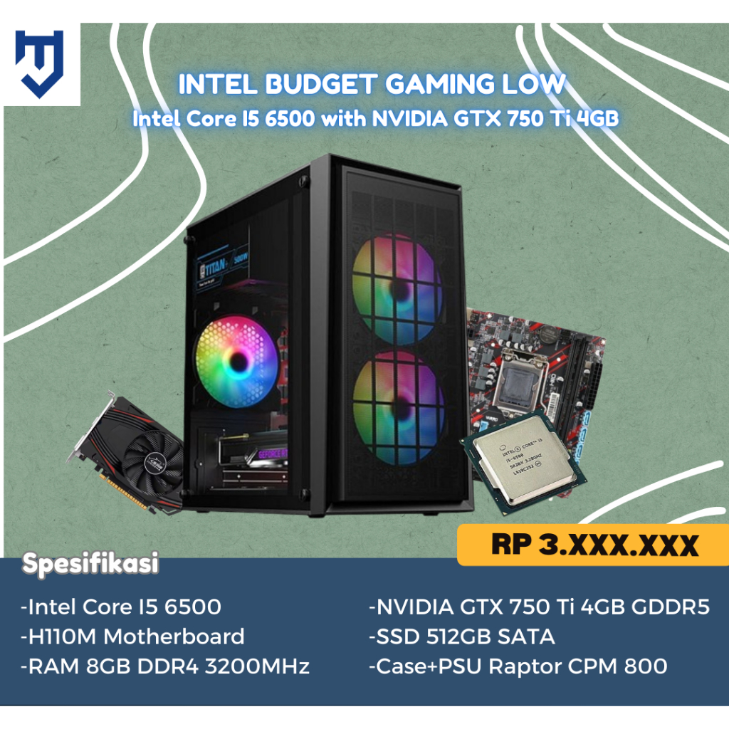 Jual Low Budget Gaming PC Intel Core 6500 with GTX 750Ti 4GB | Shopee ...