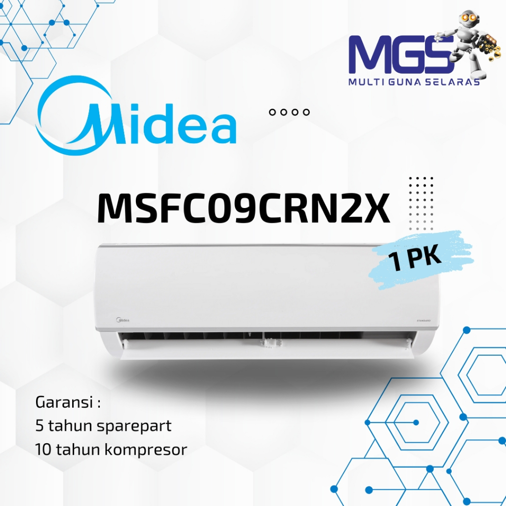 Jual AC Midea 1 PK MSFC09CRN2X Xtreme Dura Gold Fin | Shopee Indonesia