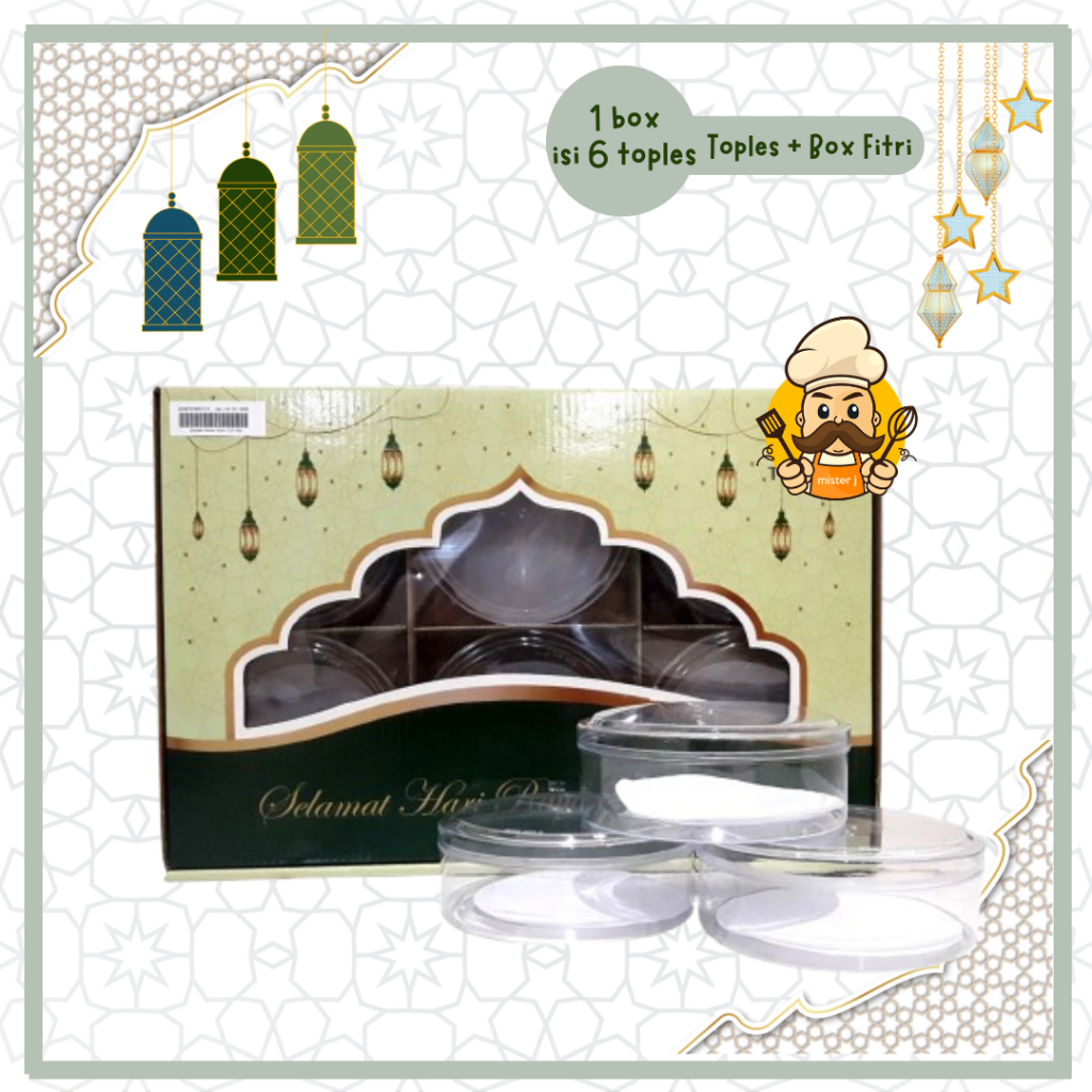 Jual Box Hampers Lebaran + Toples Panen Raya 255 isi 6 | Box Toples Kue ...