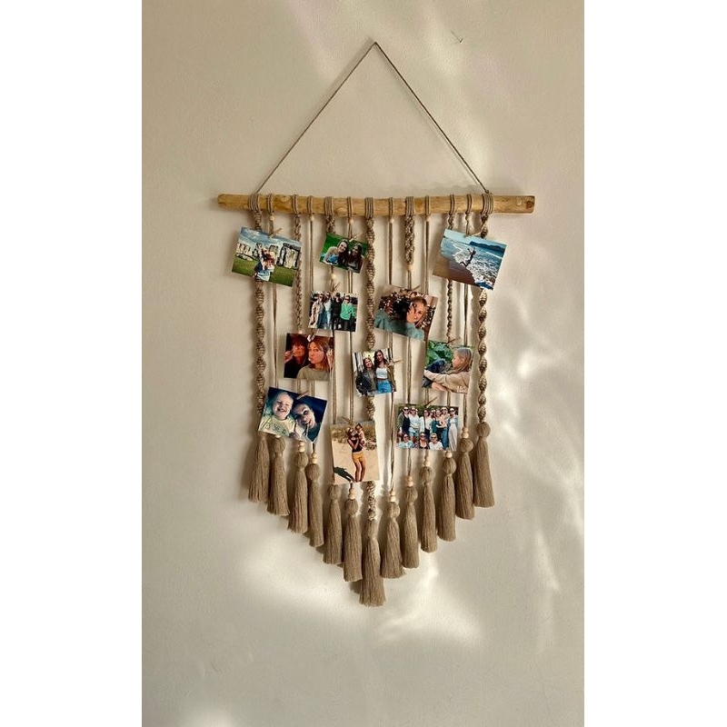 Jual Pajangan foto frame / Macrame Foto Polaroid/Macrame gantungan foto ...