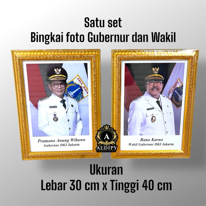 Jual Bingkai Foto Gubernur dan Wakil Gubernur DKI Jakarta Ukuran 30 cm ...