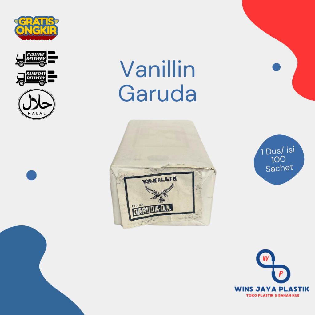 Jual Vanillin Garuda | Vaneli Vanila | Vanili Bubuk 1 Dus (100 sachet 2 Gr) | Shopee Indonesia