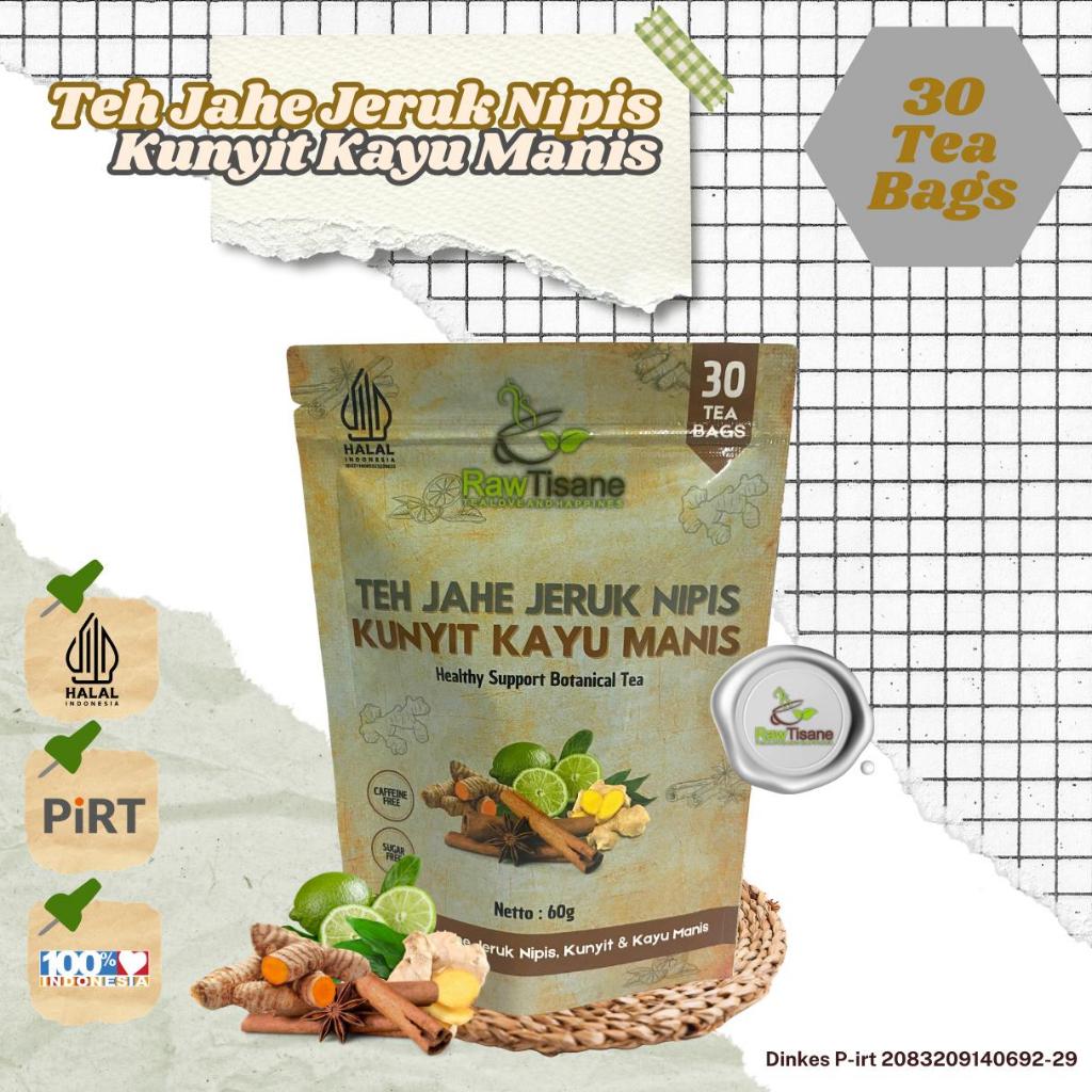 Jual RAW TISANE Teh Celup Jahe With Jeruk Nipis Kunyit & Kayu Manis ...