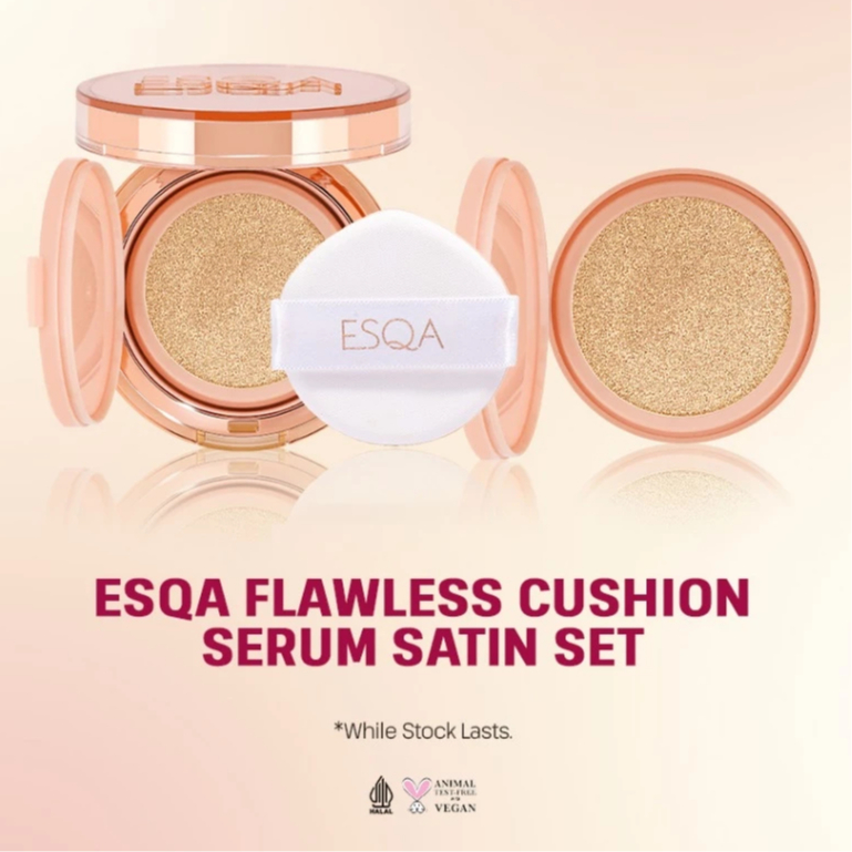 Jual ESQA Flawless Cushion Serum SPF 50+ PA+++ ESQA Cushion Serum SPF ...