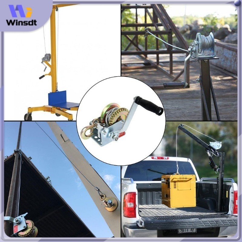 Jual 1200/800LBS Wire Rope Hand Winch Kualitas Tinggi Hand Winch Hand ...