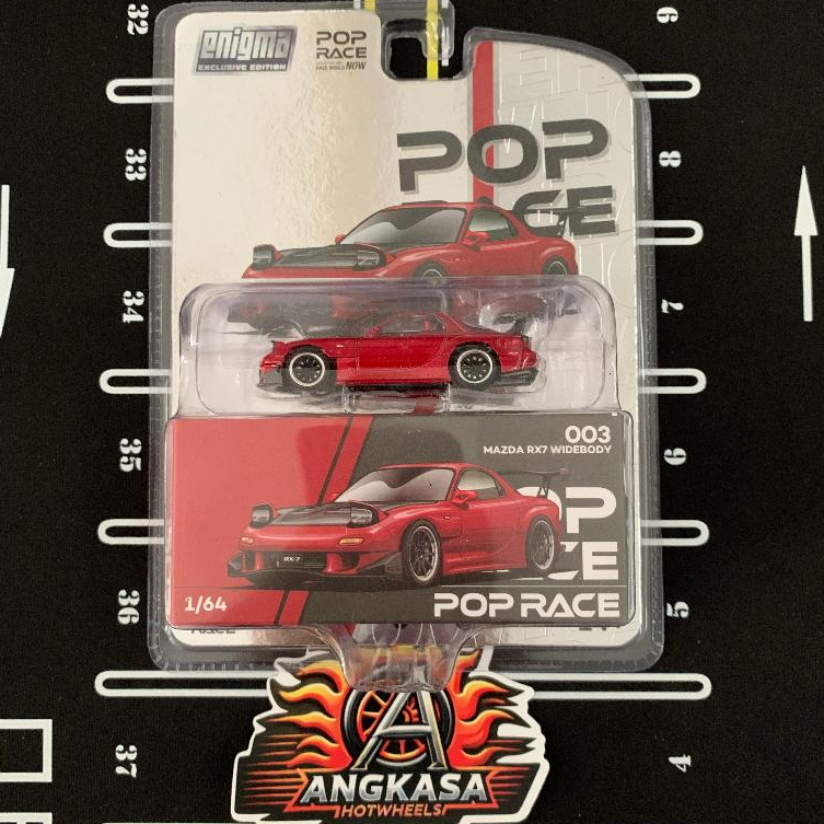 Jual Pop Race 1/64 PRE003 Mazda RX-7 RE-Amemiya Widebody Metallic Red ...