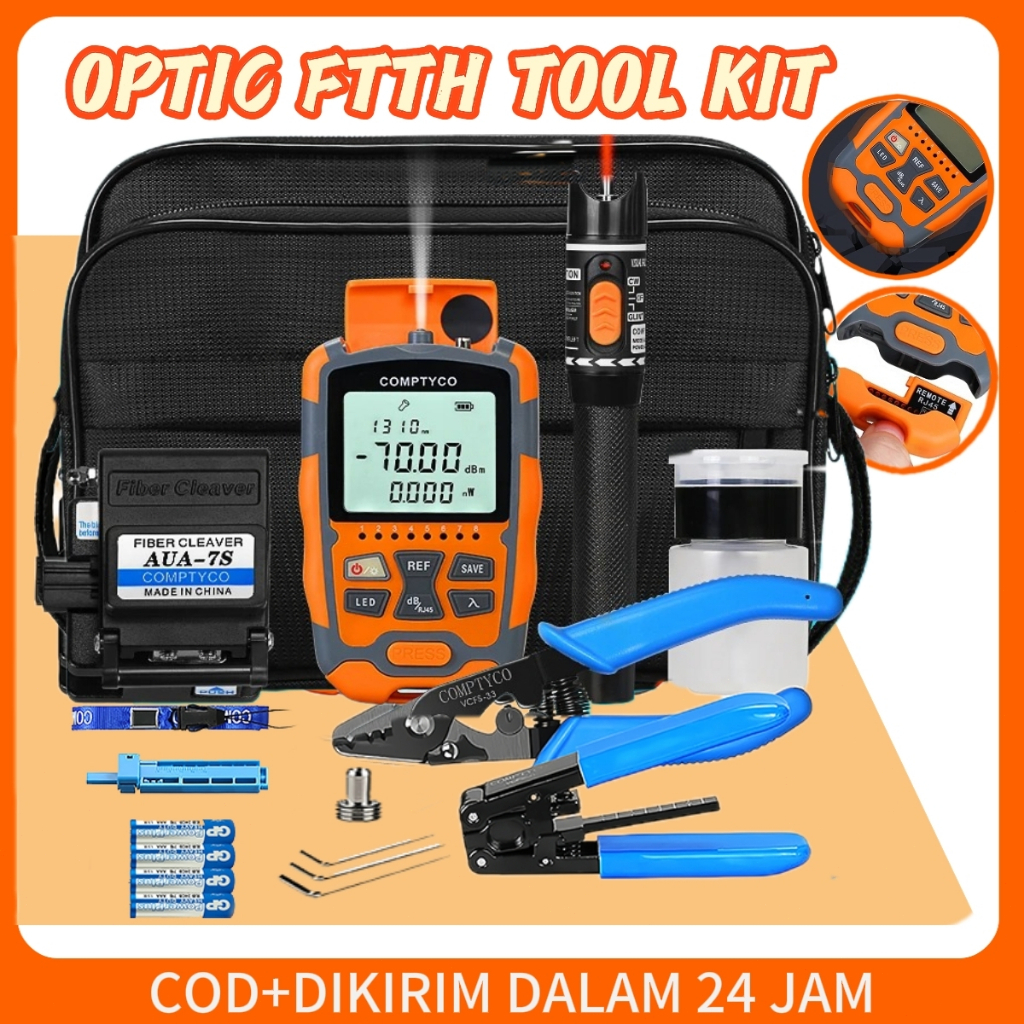 Jual AUA-MC7 Alat tester kabel optical Fiber Optik Kit Alat Serat Optik ...