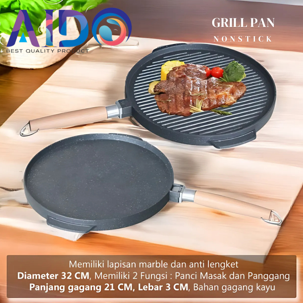 Jual alat panggang alat grill panggangan 2 sisi Wajan Pemanggang Daging ...