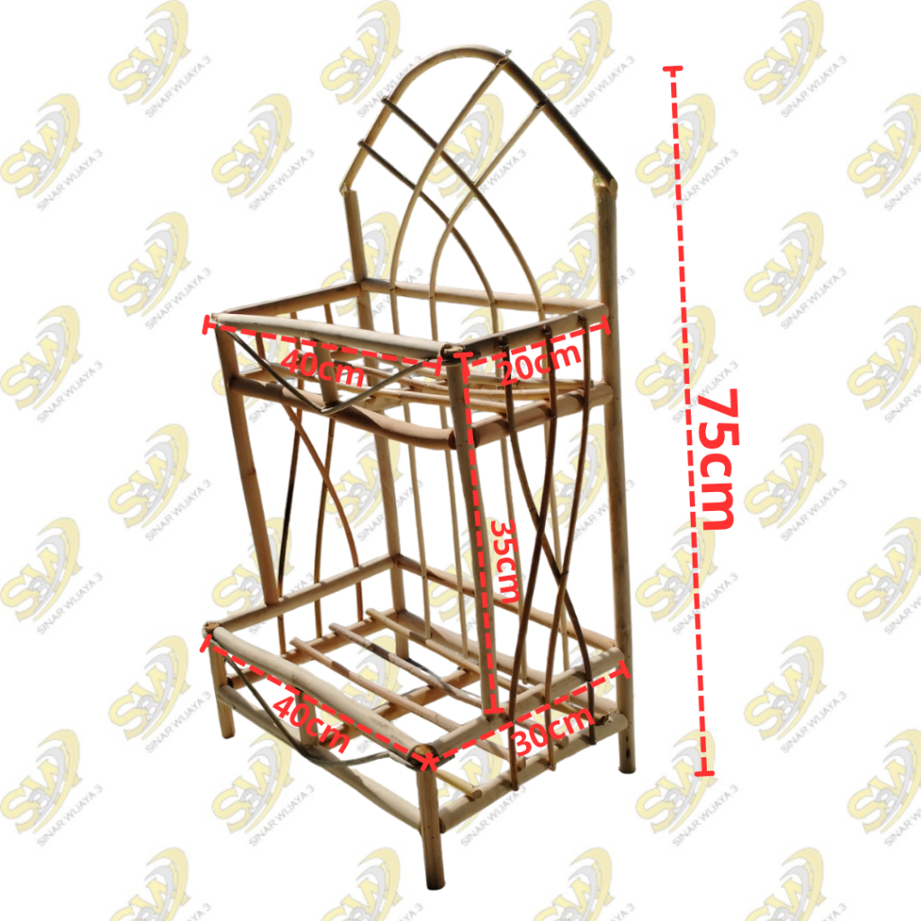 Jual keranjang parcel rotan kotak kipas 2 susun 75 cm (kipas) | Shopee ...