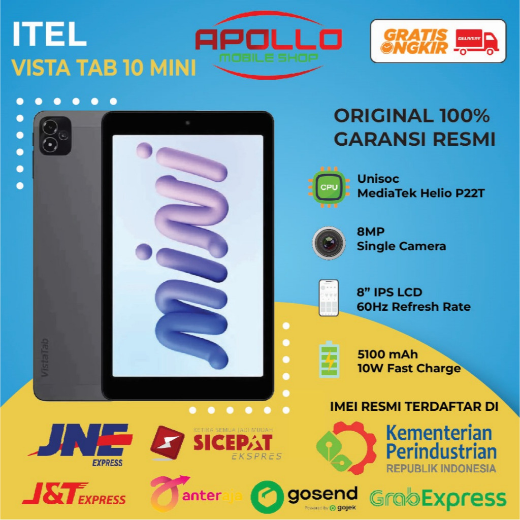 Jual Itel Vista Tab 10 Mini Tablet [3GB+64GB] - Garansi Resmi 1 Tahun ...