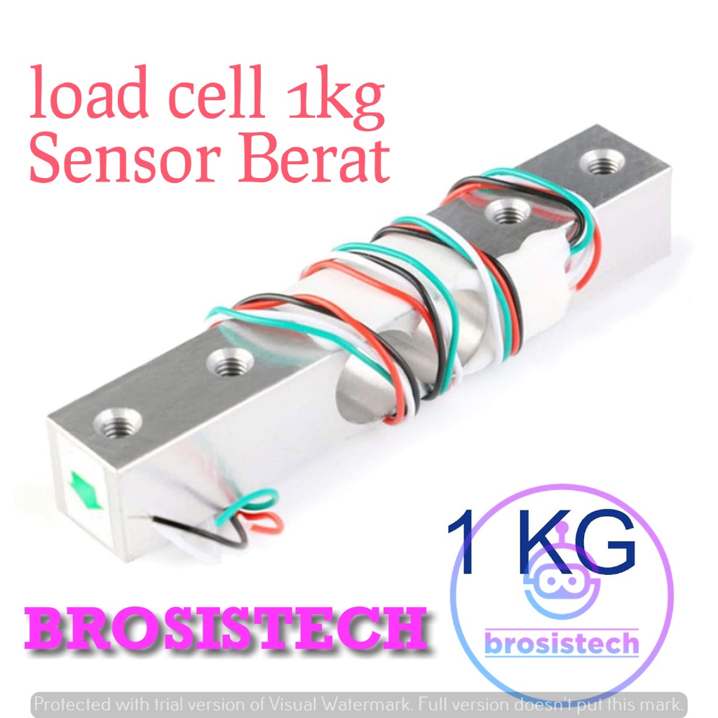 Jual Load Cell Bar 1KG Sensor Berat Strain Gauge Digital Weigher 1 kg ...