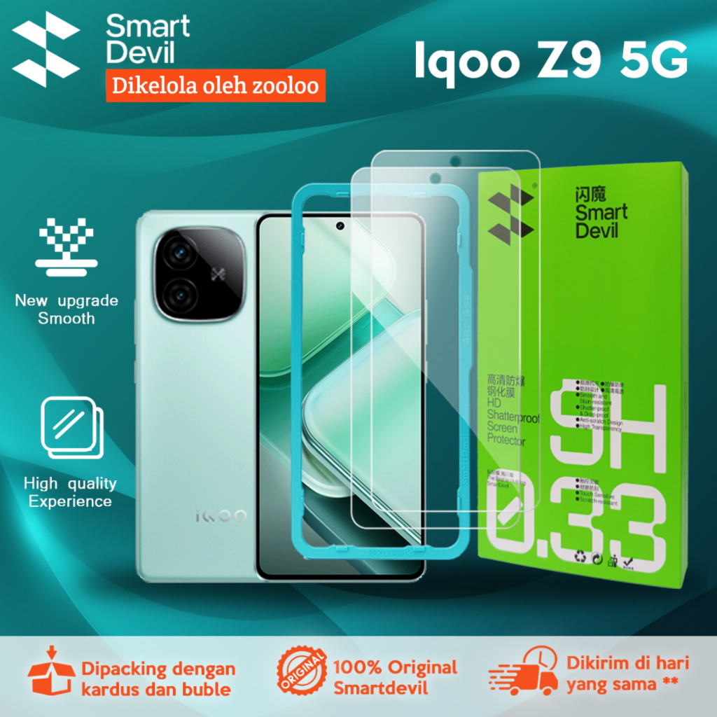 Jual SmartDevil Tempered Glass IQOO Z9 5G HD Case Friendly | Shopee ...