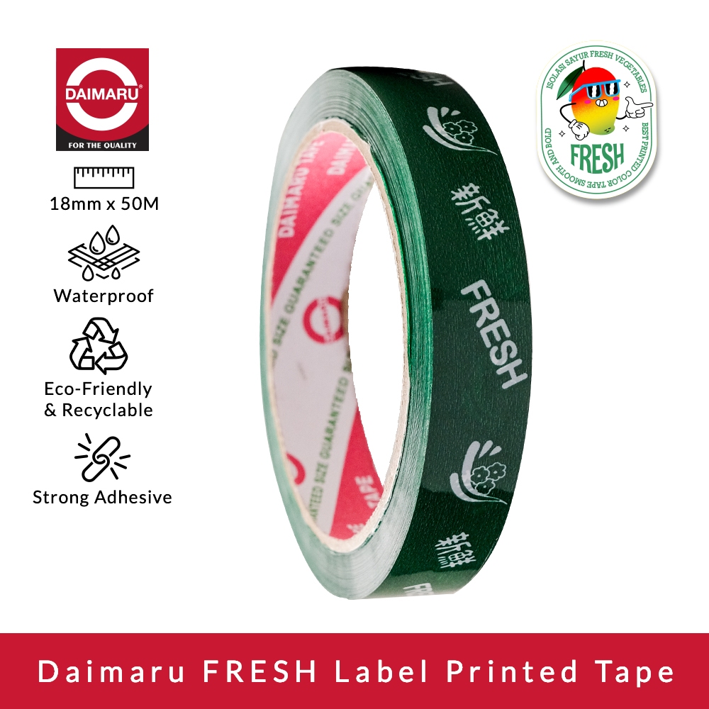 Jual Daimaru OPP Printed Tape Lakban Fresh 18 mm x 50 meter | Shopee ...