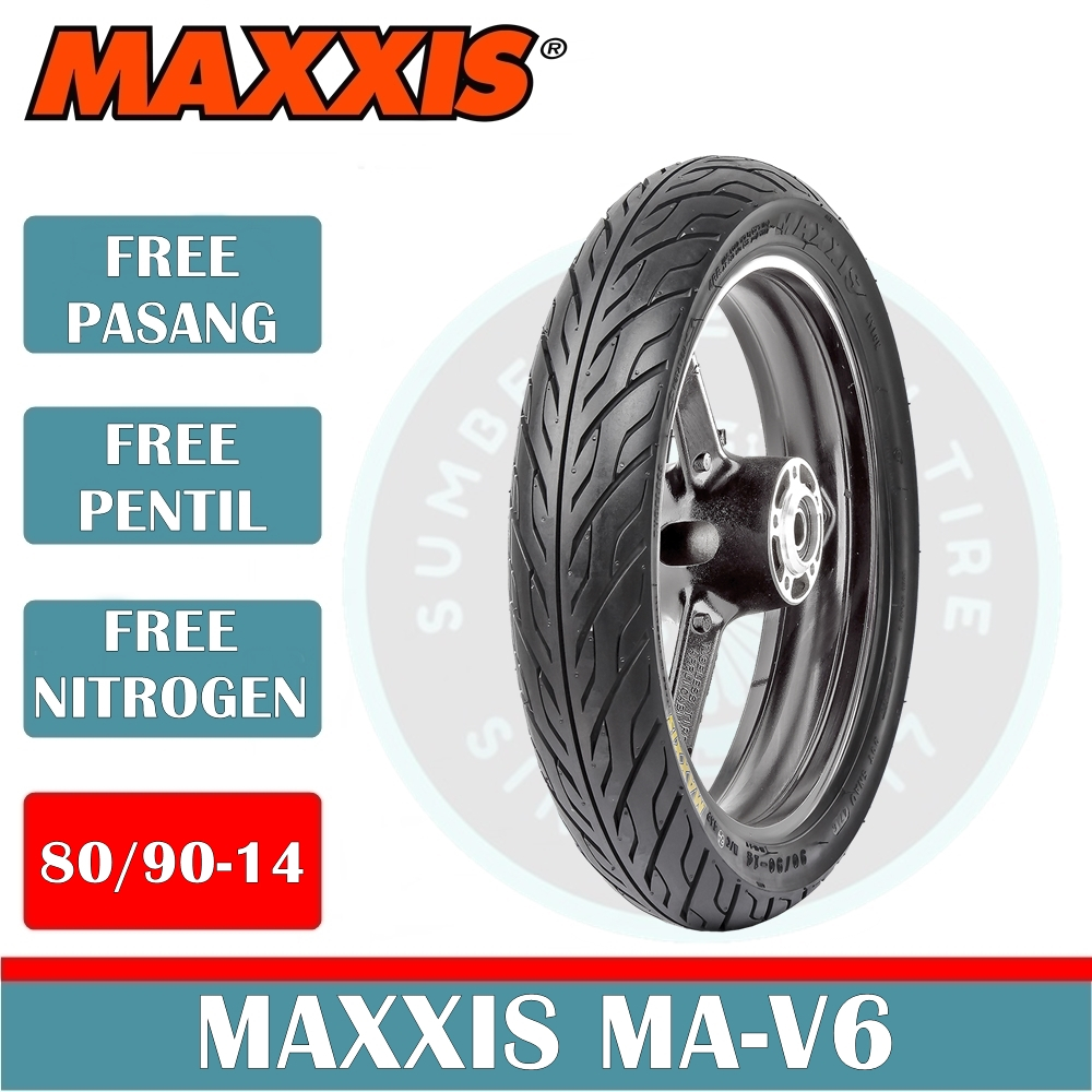 Jual Ban Motor MAXXIS MA-V6 80/90-14 Tubeless Ban Motor Matic Ring 14 ...