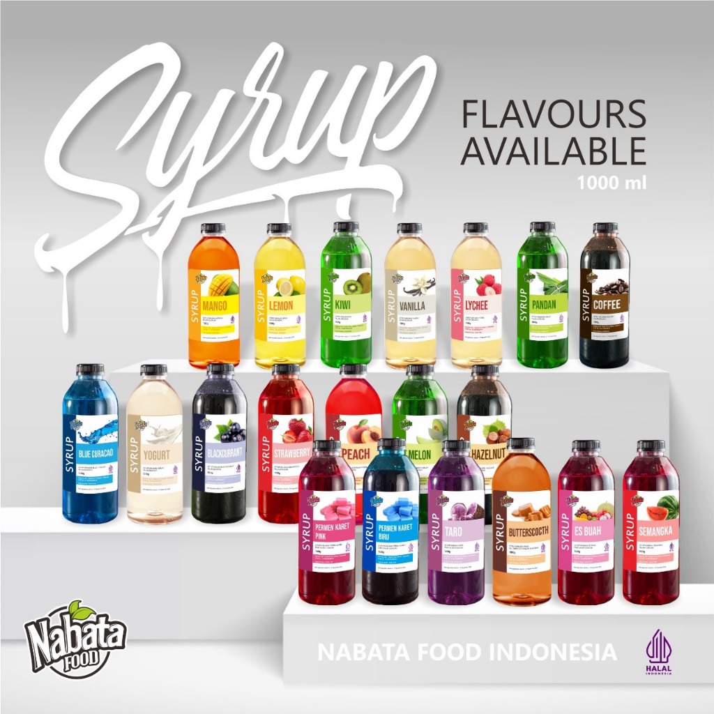 Jual Sirup All Varian Rasa NabataDrink 1000 Ml Flavoured Syrup 1 Liter ...