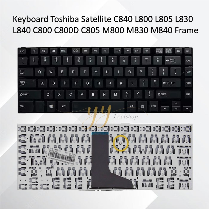 Jual KEYBOARD LAPTOP TOSHIBA SATELLITE C840 L800 L805 L830 L840 C800 ...