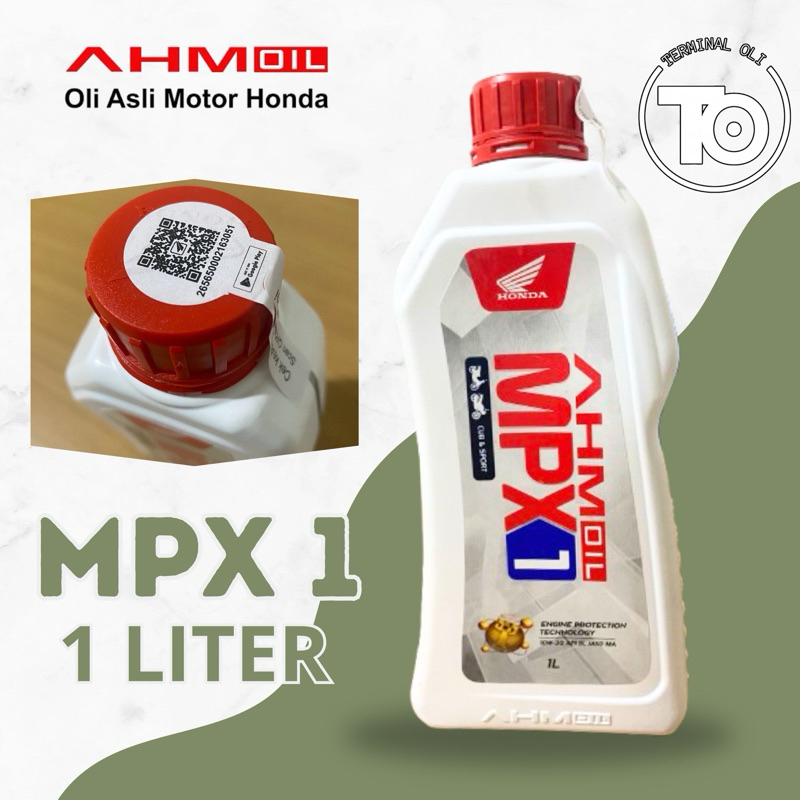 Jual 1 Liter OLI MPX 1 BARCODE 1 LITER OLI AHM OIL | Shopee Indonesia