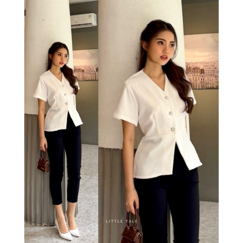 Jual Little Tale - Lyra Top / Atasan Wanita / Blouse Wanita / Baju Formal Wanita | Shopee Indonesia