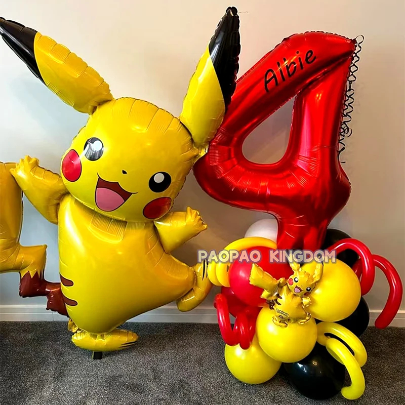 Jual Paket Balon Pikachu Angka Merah Pokemon Dekorasi Stand | Shopee ...