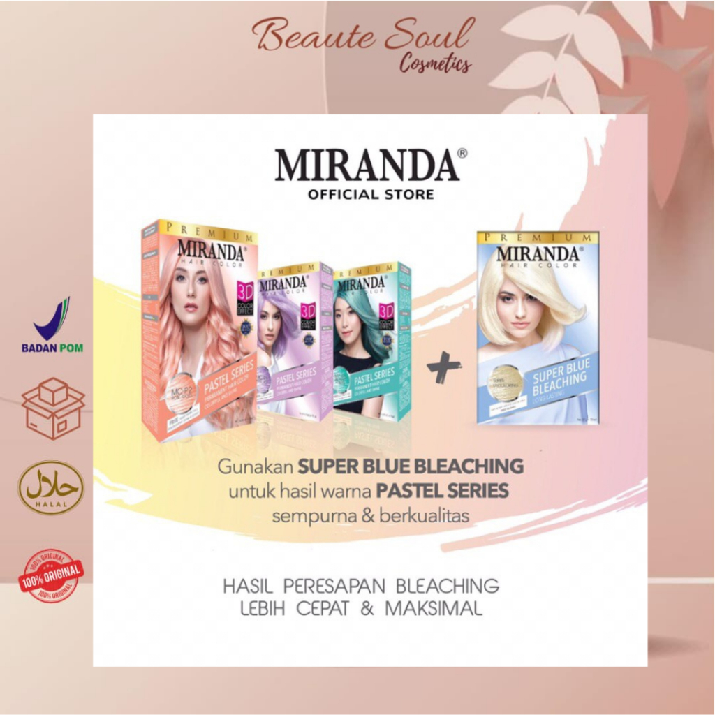 Jual Miranda Hair Color Super Blue Bleaching & Pastel Series | Shopee ...