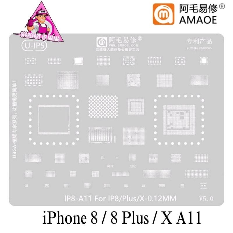 Jual PLAT AMAOE CETAKAN BGA IC CPU A11 iP X / 8 / 8 PLUS ORIGINAL | Shopee Indonesia