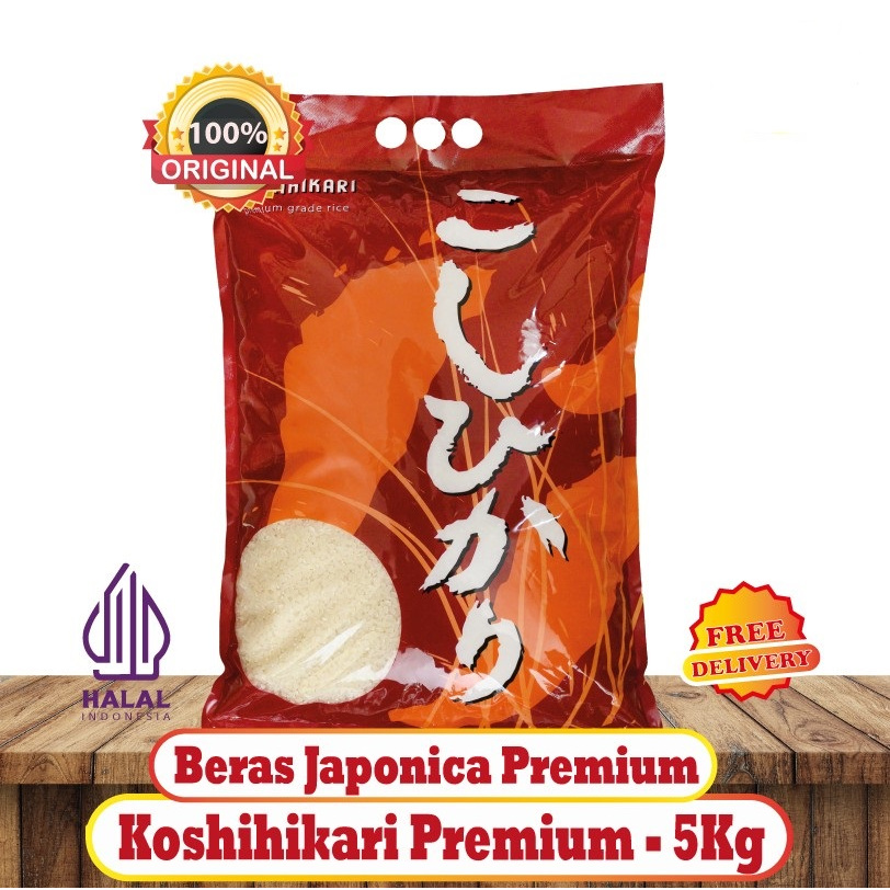 Jual Beras Jepang Japonica rice Koshihikari Merah Kemasan asli 5kg ...