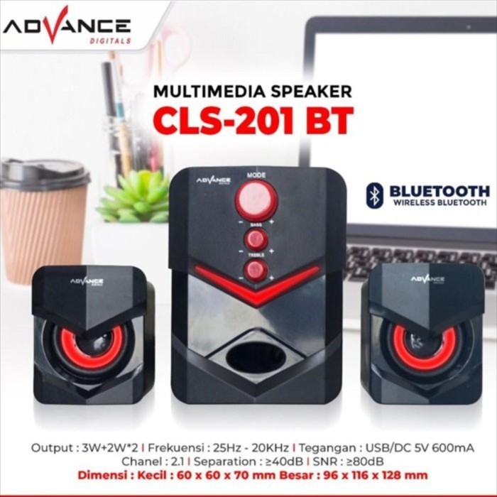 Jual Speaker Bluetooth ADVANCE CLS 201BT / CLS 201 BT Multimedia Speaker | Shopee Indonesia