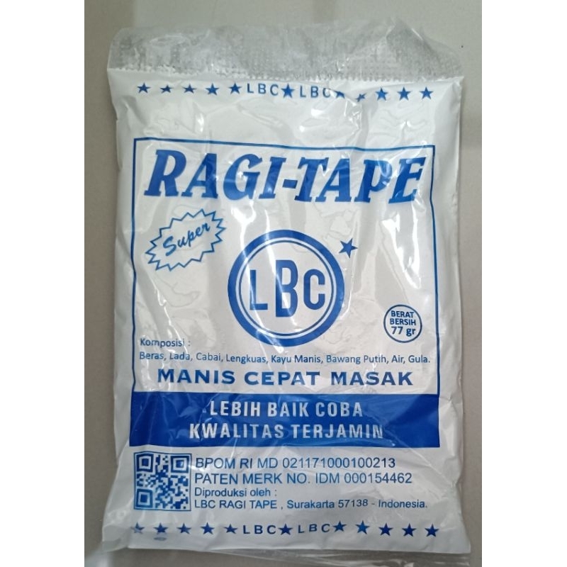 Jual Ragi Tape Singkong LBC ecer 1 sachet | Shopee Indonesia