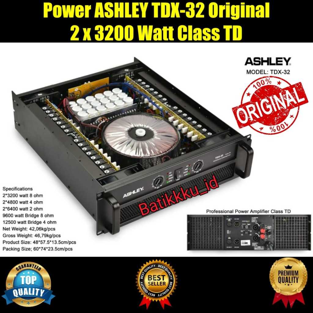 Jual Power ASHLEY TDX 32 TDX32 Original 2 x 3200 Watt 2Ch CLASS TD ...