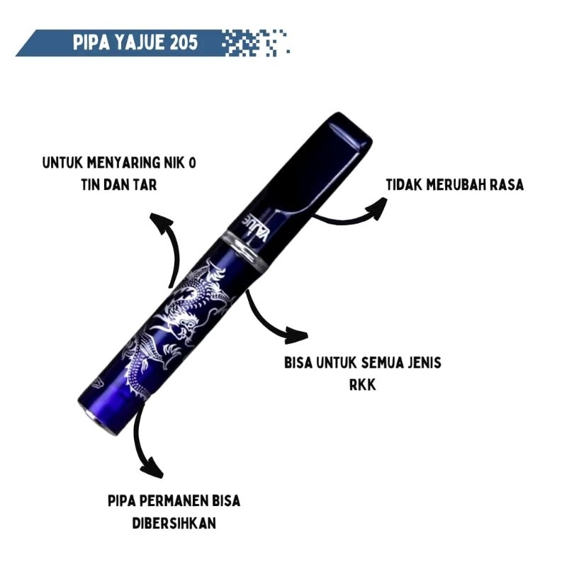 Jual {MY} Pipa Filter Biru Portable 2 In 1 Yajue Yj-205 Quality / YJ ...