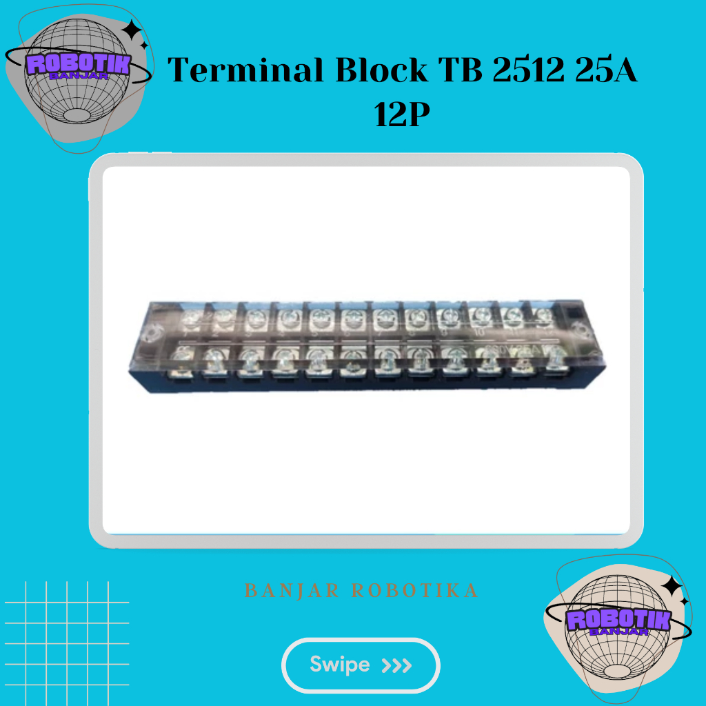 Jual Terminal Block TB 2512 25A 12P TB2512 | Shopee Indonesia