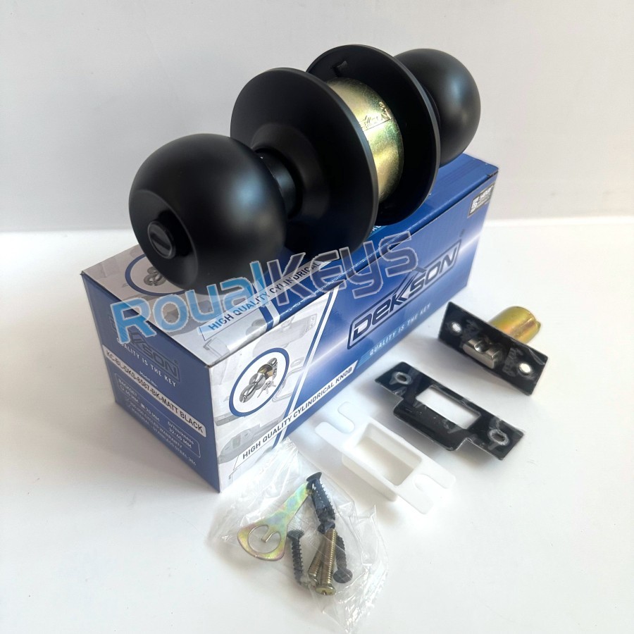 Jual Kunci Bulat Pintu Kamar Mandi Dekson Dekkson KCBL 8587 BK Black ...