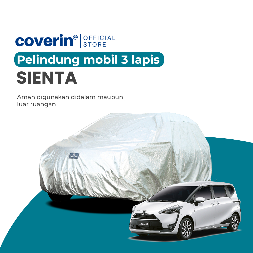 Jual Cover Mobil Sienta 3 Lapis Sarung Mobil Alumunium Film Waterproof ...