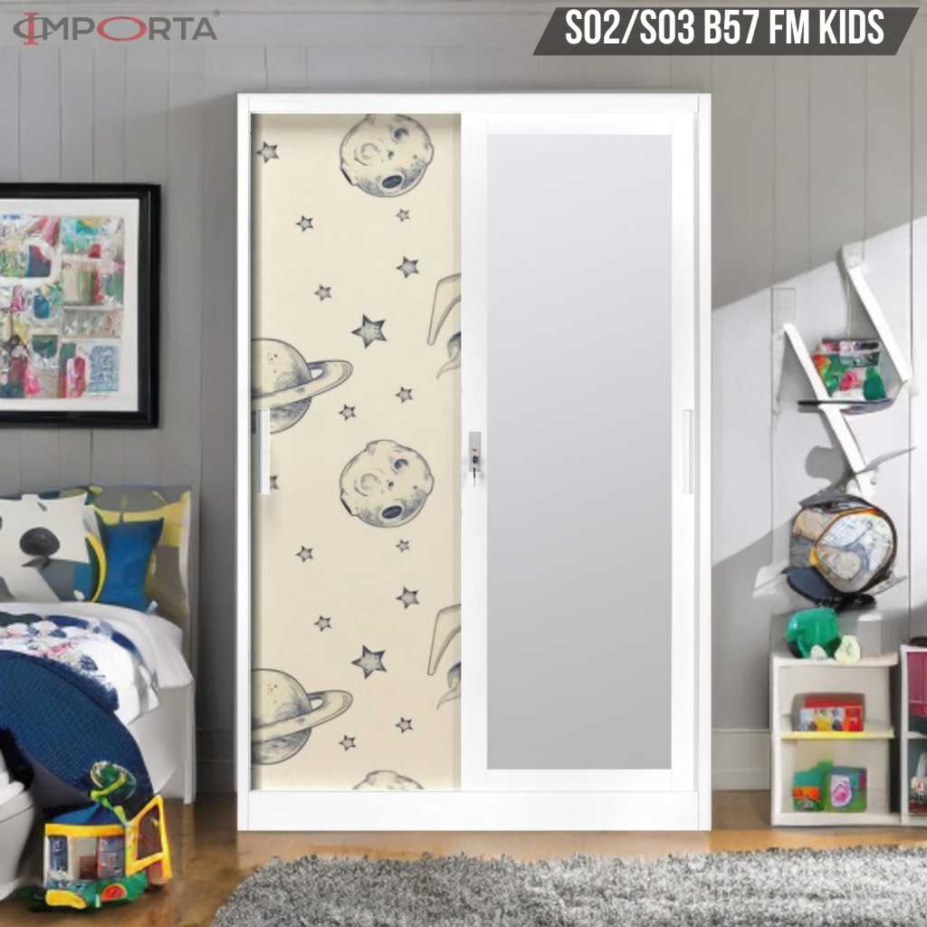 Jual Lemari Anak/Lemari Pakaian Anak/Lemari Besi Pintu Geser/Lemari ...