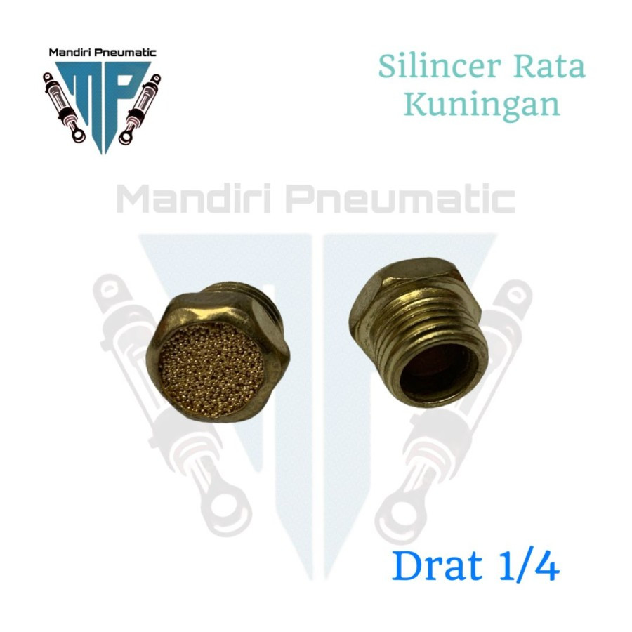 Jual fitting BSLM-02 Silencer rata kuningan drat 1/4" (12MM) | Shopee Indonesia
