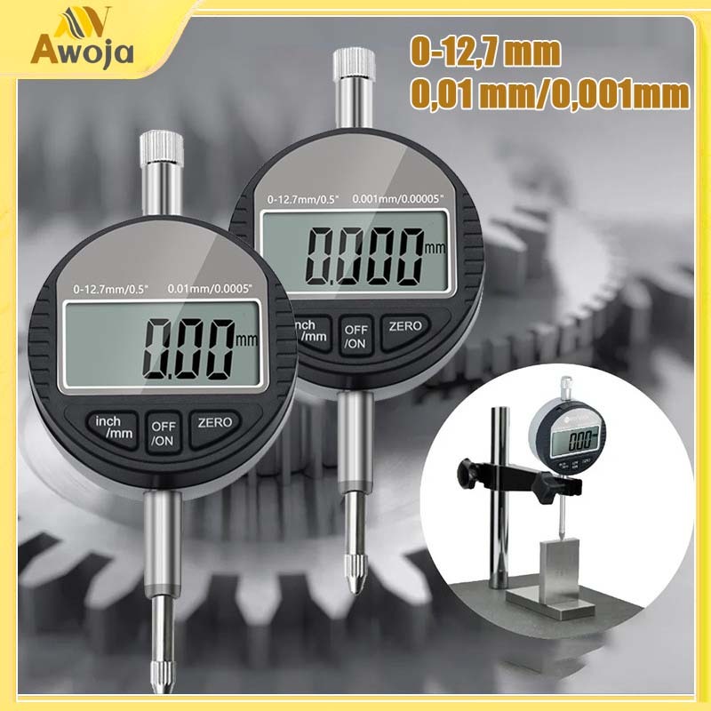 Jual Digital Dial Indikator 0~12,7mm Digital Micrometer Jarum Dial Indikator Gauge Measuring ...