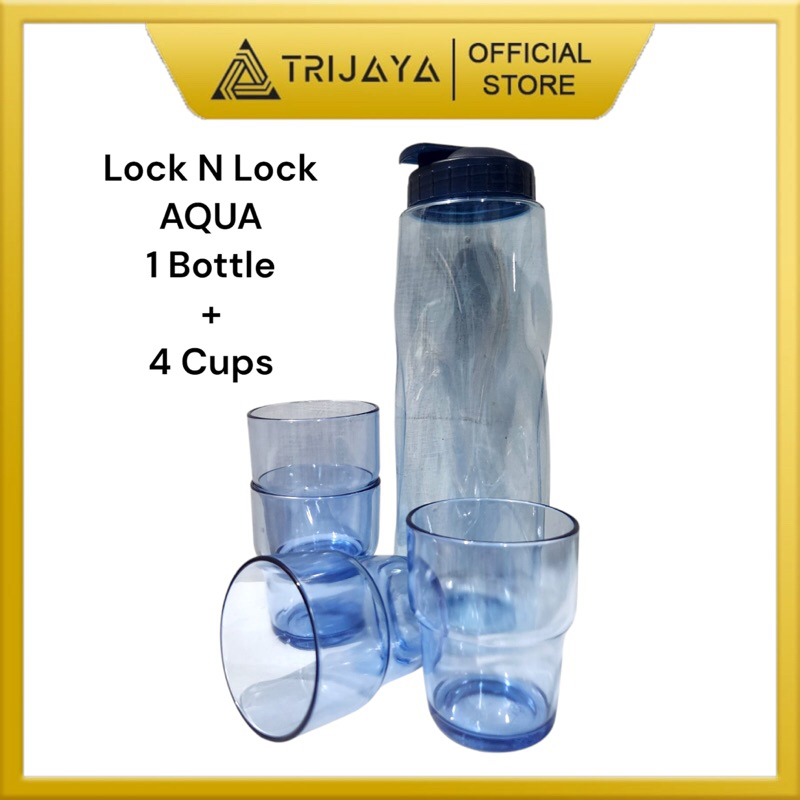 Jual LocknLock Aqua Water Ice Water Bottle & Cup Set HAP781 1,2L ...