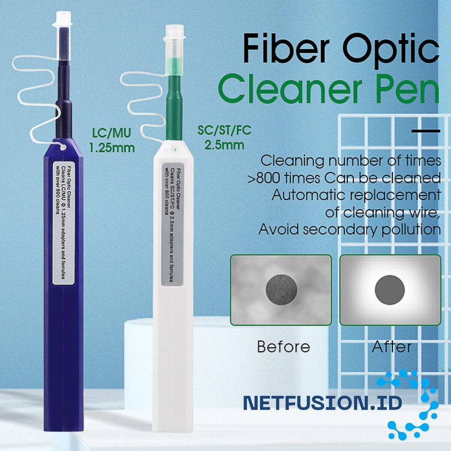 Jual Fiber Optic Cleaning Pen 2.5mm SC/FC/ST 1.25mm LC/MU One Click ...