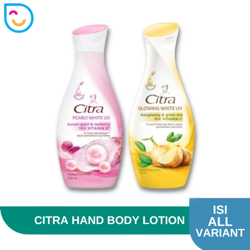 Jual Citra Hand And Body Lotion Bengkoang & Green Tea - Korean Pearl & Mulberry 230 ml - 120 ml ...
