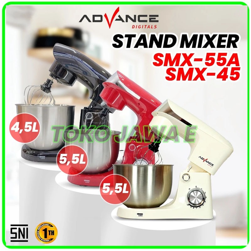 Jual STAND MIXER ADVANCE SMX-55A Mixer Mangkuk Stainless Steel ...