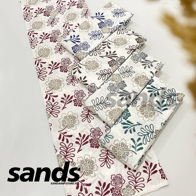 Jual Kain Batik Motif Bunga Warna Putih Ukuran Panjang Halus Adem Soft ...