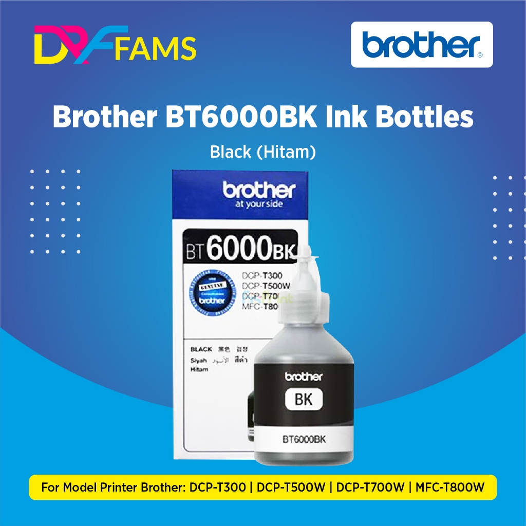 Jual TINTA PRINTER- BROTHER BT6000BK BT6000 Black Printer DCP-T300 ...