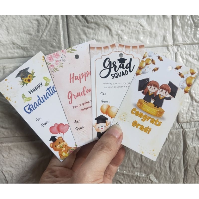 Jual (10 pcs) Free Tali Gantung Hangtag Kartu Wisuda Happy Graduation ...