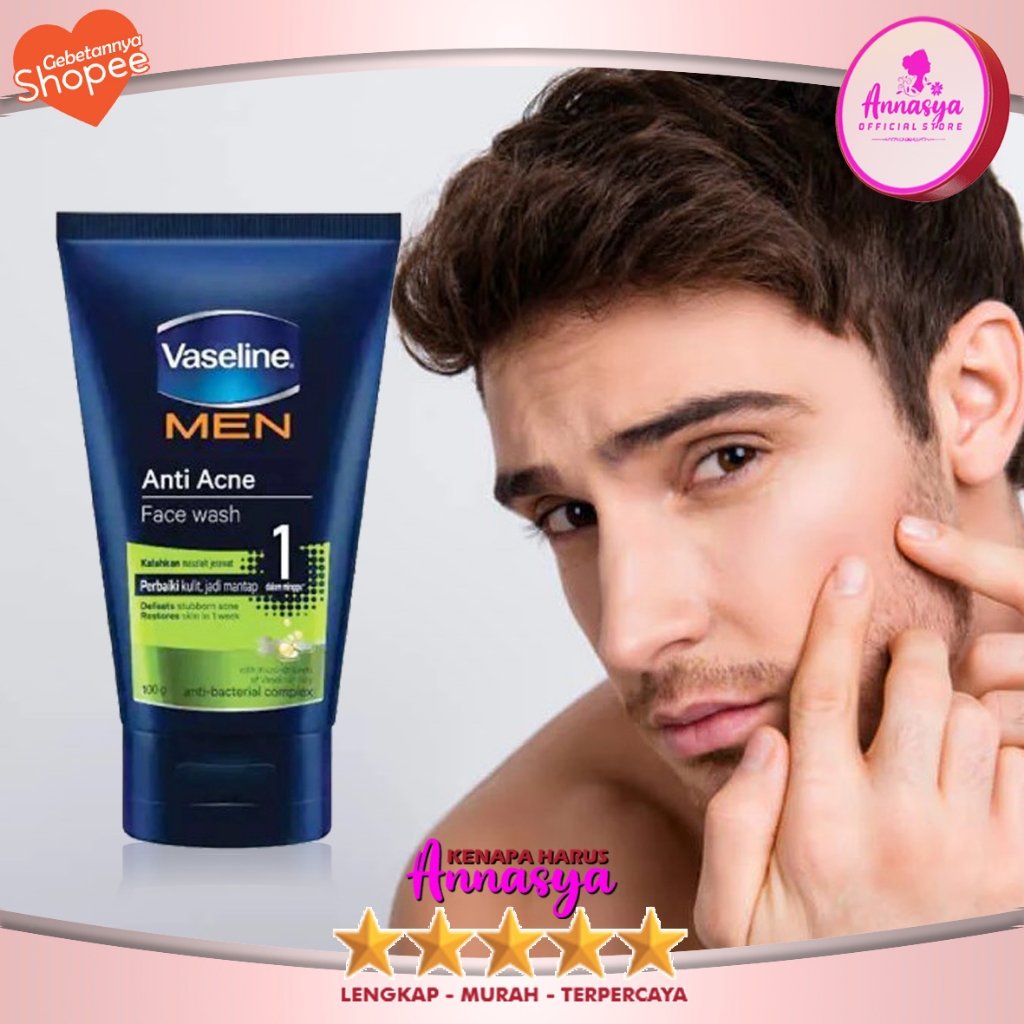 Jual VASELINE MEN ANTI ACNE FACE WASH sabun cuci muka cowok original ...