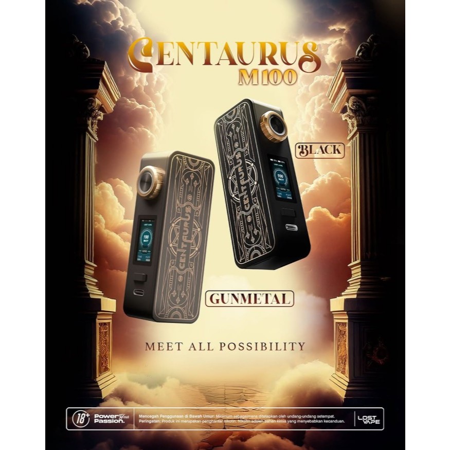 Jual Centaurus M100 MOD ONLY 100W Mod SIngle Battery Authentic by Lost ...