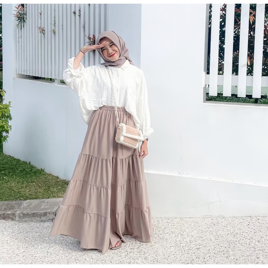 Jual Rok Susun Jumbo Rok Wanita | Rok Tutu Bawahan Wanita Rok Panjang ...