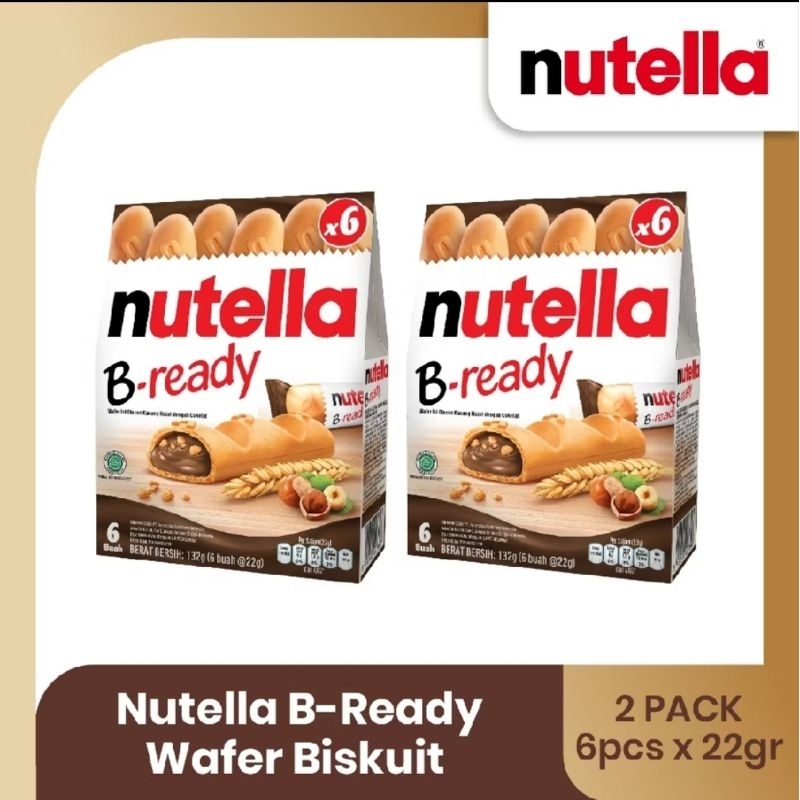 Jual NUTELLA B-READY/NUTELLA BISKUIT/BISKUIT COKELAT/COKELAT NUTELLA ...