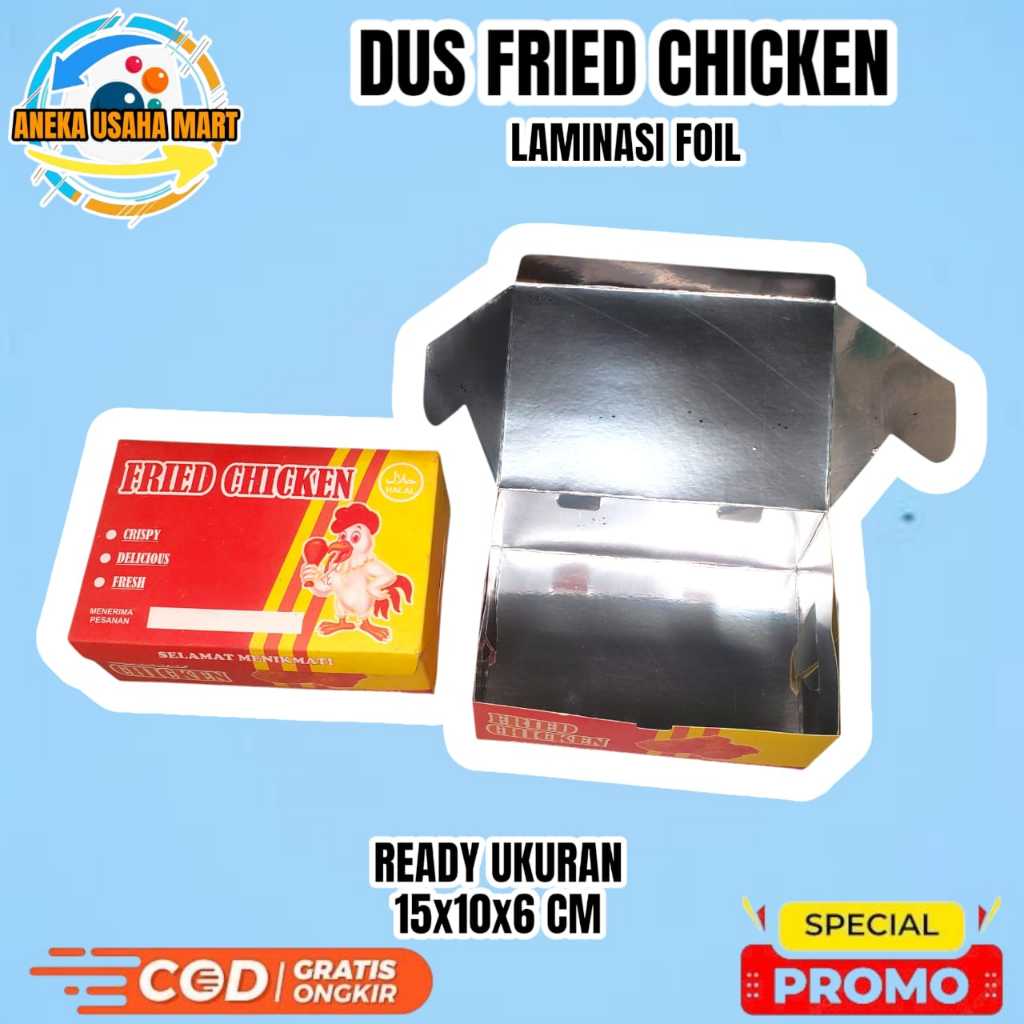 Jual 100 Pcs Dus Fried Chicken, Ayam Bakar, Ayam Celup dan Dus Ayam ...
